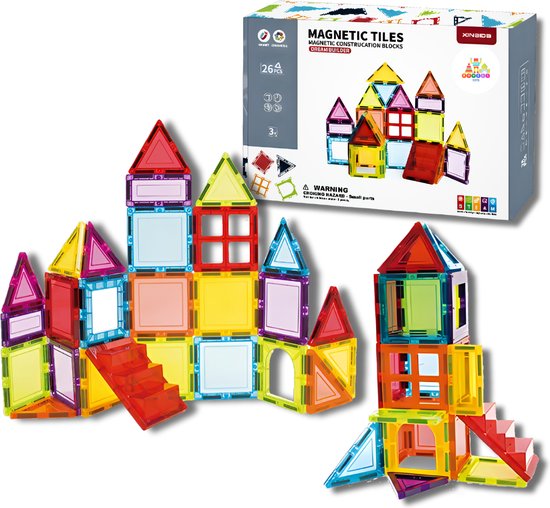 Roveli Toys Magnetic Tiles - 26 Stuks - Magnetisch Speelgoed | bol