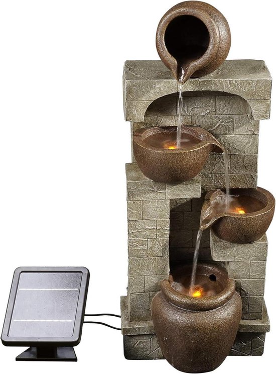 Waterfontein Buiten Tuin Water Fontein - Waterornament - Zonne-Energie ...