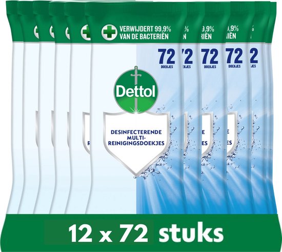 Dettol Doekjes Hygiënische 72st - 10 Stuks - Voordeelverpakking | bol