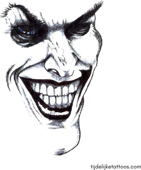 The Joker Face - Jack Nicholson - Batman - enge glimlach - neptattoo ...