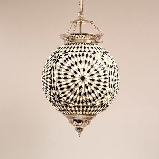 Oosterse lamp zwart-wit | bol