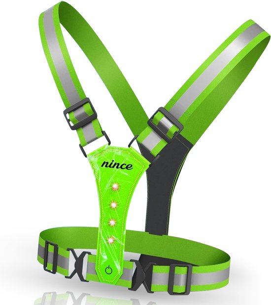 Nince Hardloop Verlichting - USB Oplaadbaar - Reflecterend Vest | bol
