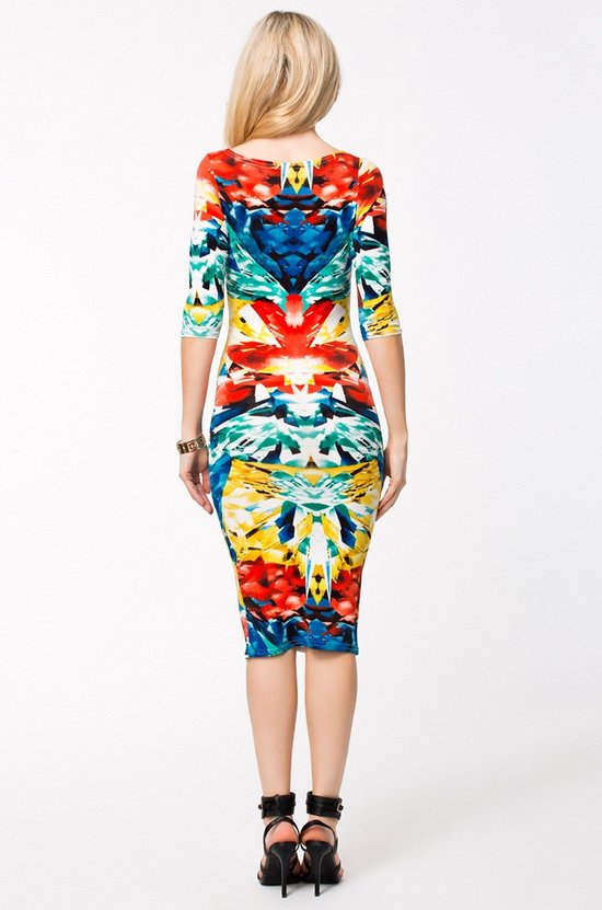 John Zack regenboog midi-jurk | bol