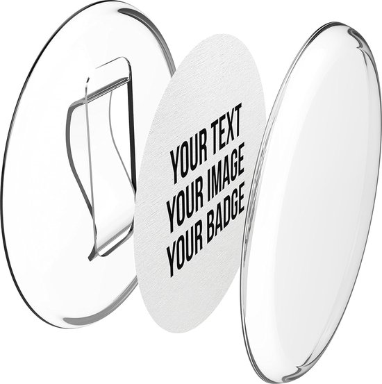 Clip Buttons set - 50 stuks, 56 mm - Inclusief A4 Buttonpapier | bol