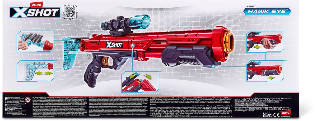 XSHOT Excel Hawk Eye Blaster (16 Pijlen) van ZURU | bol