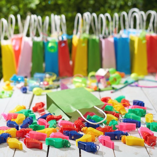 60 Plastic Fluitjes met Lanyards voor Kinderen - Perfect voor Sport ...