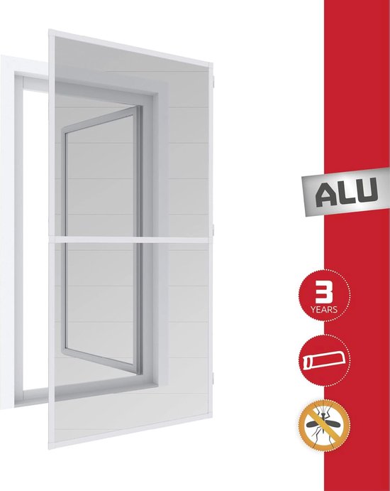 Zelfbouw Hordeur voor Insectenbescherming - 100 x 210 cm, Wit | bol