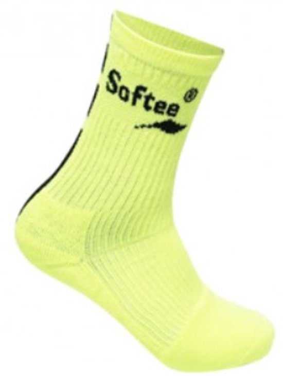 FLUORESCENT YELLOW PREMIUM SOFTEE CREW SOCKS | bol
