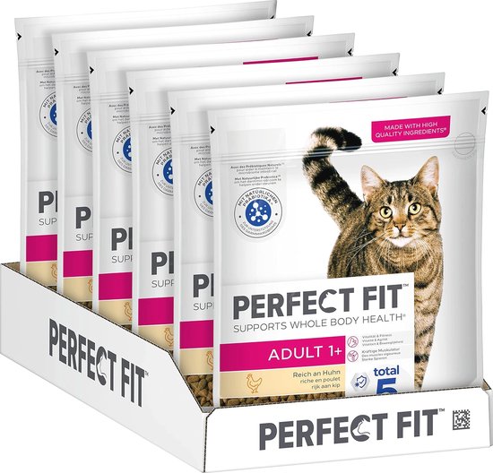 Droogvoer voor volwassen katten - kip - 750 g (6 zakjes) | bol
