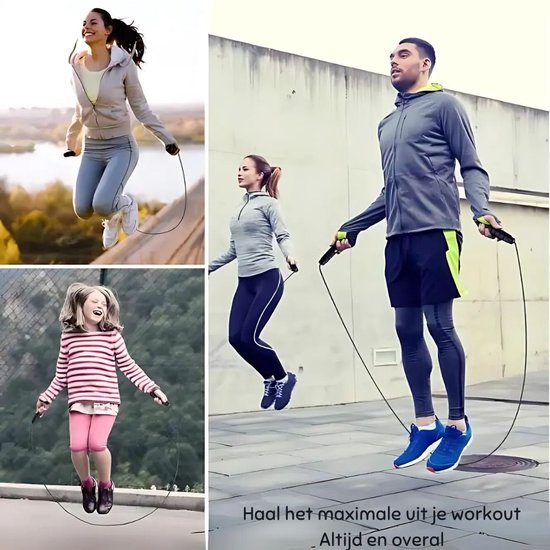 RSB Sports Verstelbaar Springtouw - 3m - Rood - Voor Volwassenen en ...