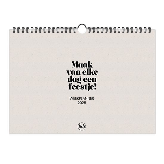 Liefz | Weekplanner 2025 | Weekkalender A4 | bol