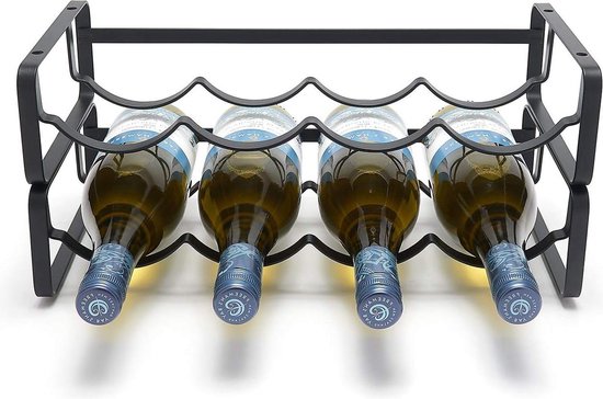 Modulair wijnrek Zwarte Stapelbare flessenhouder. | bol