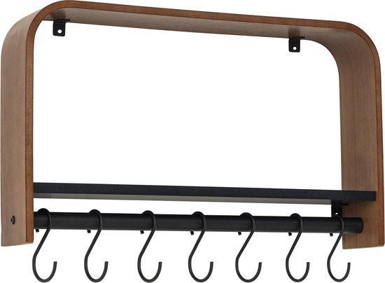 Kos Design - Kapstok met Plank - Wandkapstok Ruimtebesparend en ...