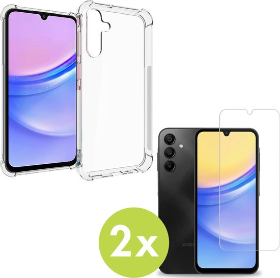 imoshion Hoesje Shockproof & 2X Screenprotector Gehard Glas Geschikt voor Samsung... | bol