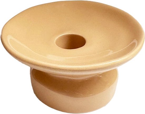 Rustik Lys - Kaarsenhouder 'Rondo' - Peach | bol