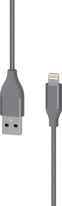 XLayer - Metallic USB naar Apple Lightning - Kabel 1.5m - (Snel Opladen 3A/USB 2.0)... | bol