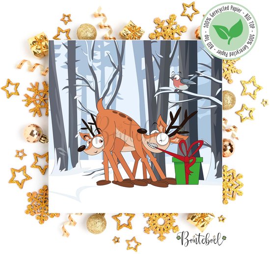 Kerst Wenskaarten - set van 30 unieke en grappige wenskaarten ...