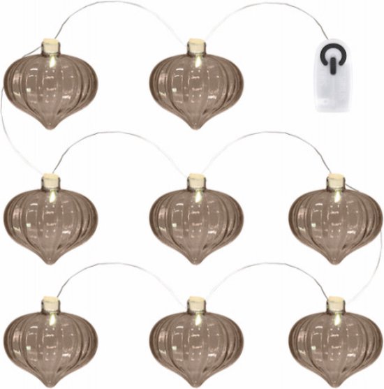 Sirius Home Millie Garland, Lichtdecoratie ketting, Bruin, 8 gloeilamp ...