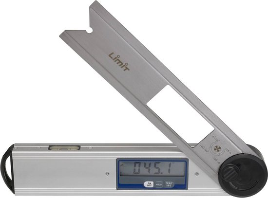 Digitale hoekmeter hellingmeter met waterpas 250x250 mm Limit DG250 | bol