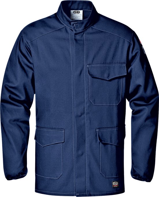 SIR SAFETY FLAME RETARDANT Stof Werkjas HEREN Veiligheidsjas Blauw ...