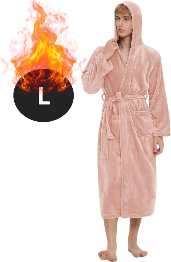 Nivard Badjas Heren - Fleece - Katoen - Badstof - Sauna - Hamam - Wafel ...