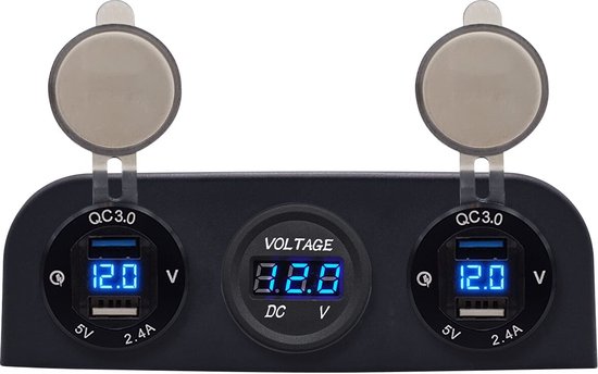 ProRide 12V USB Autolader 4 Poorten - 5V/2.4A - P19108 - Drievoudig ...