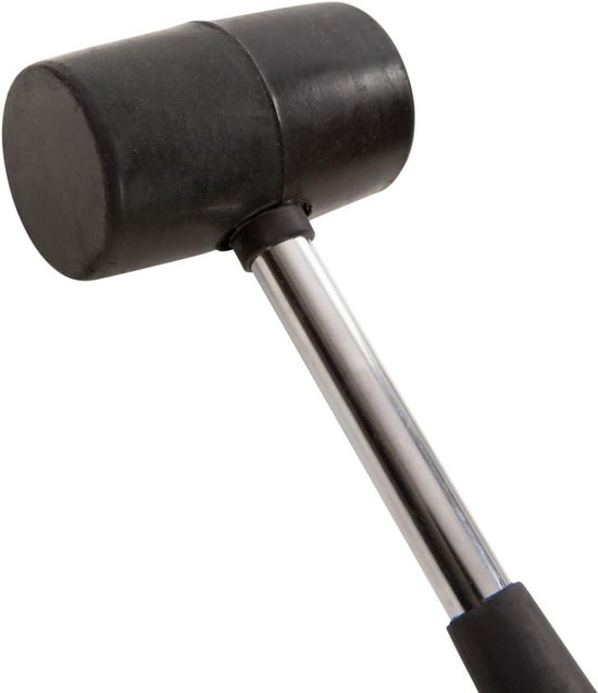 Rubberen Hamer Belta zwart haringhamer rubber met metalen handvat 25 cm ...