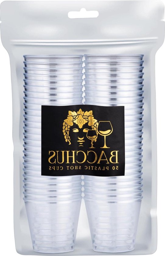 30 ml Clear Plastic Shot Glazen Set van 50 - Herbruikbare Sample Cups ...