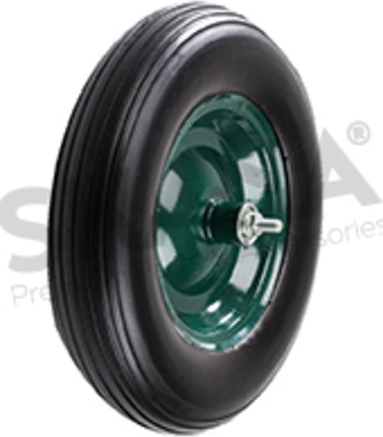 Roue de brouette entièrement universelle 480 / 400-8, jante verte et ...