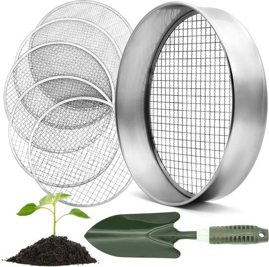 Tuinzeef - Zandzeef Rond 30 cm Zand Zeven Compost Zeef RVS Aarde ...