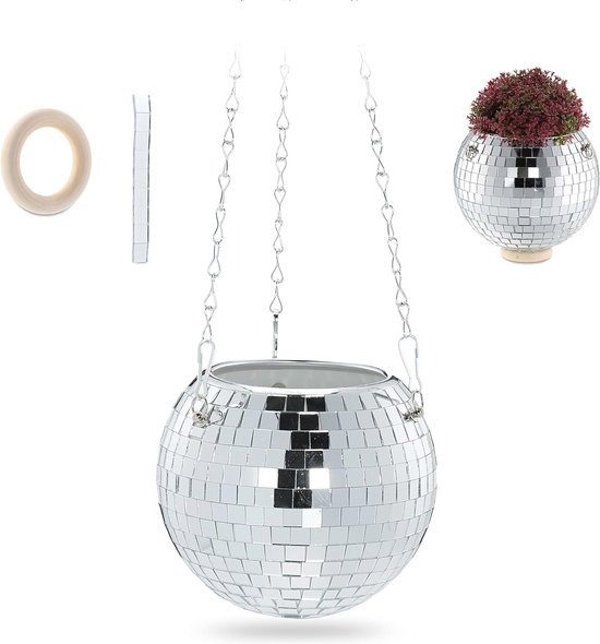 Discobal Plantenpot voor Binnen - Hangende Bloempot van Glas met ...
