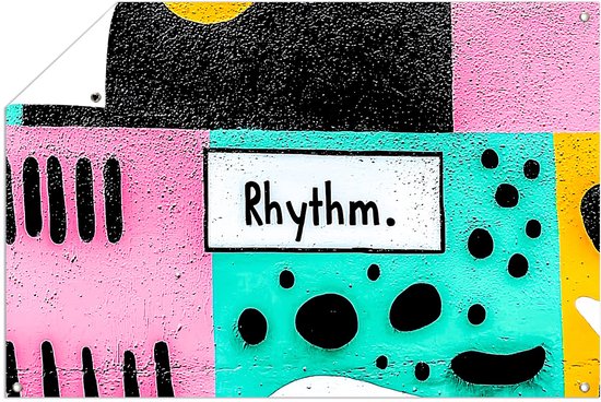 Ritmische wanddecoratie met patronen - Ritme poster - Tuinversiering ...