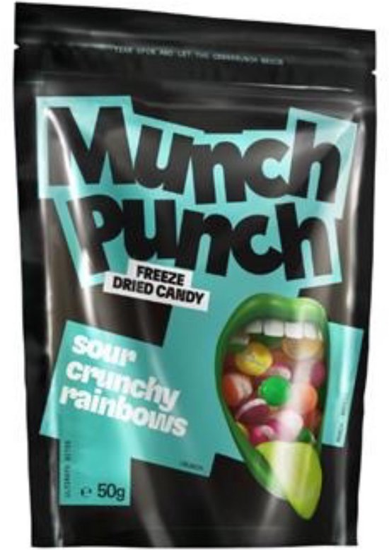 Munch punch Freeze Dried - Sour crunchy rainbows - 100 gram - Snoep ...