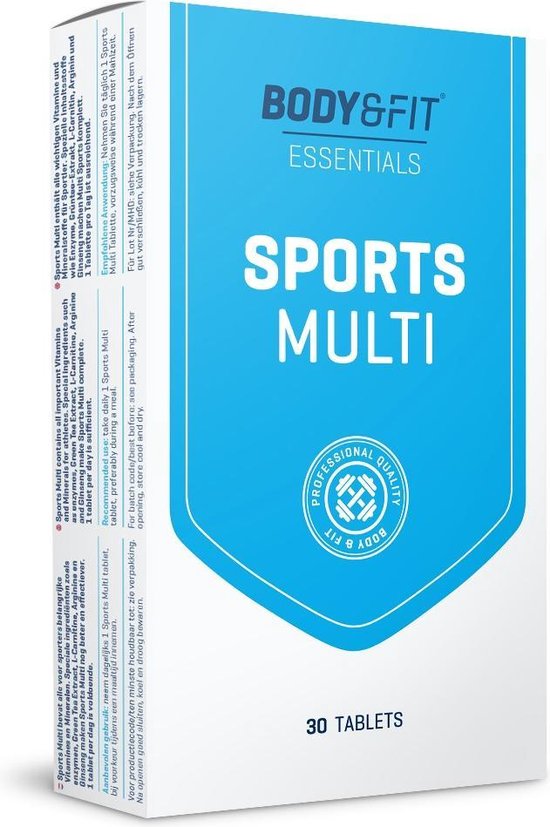 Body & Fit Sports Multi - Voedingssupplement - Vitamines & Mineralen ...
