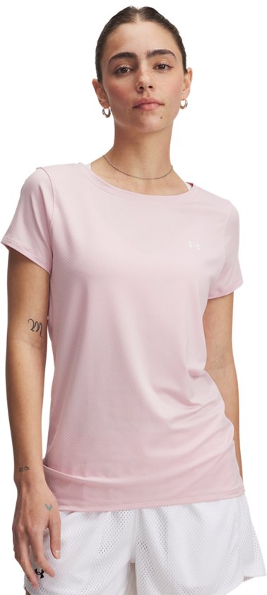 Under Armour Tech Mesh Short Sleeve Dames Sportshirt - Roze | bol