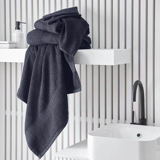 Handdoekenset TODAY Marineblauw 10 Stuks 50 x 90 cm | bol