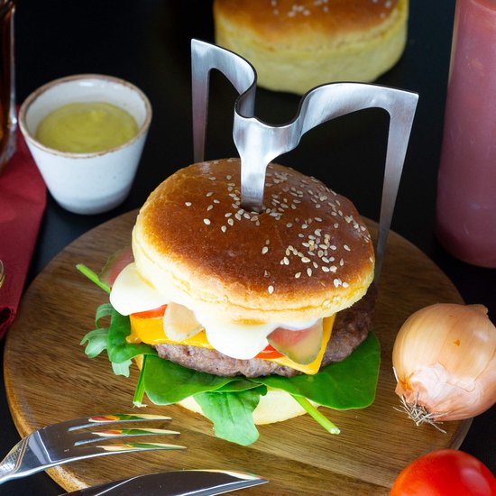 Lurch 240506 Burgerspies King van roestvrij staal met bord Ø 20 cm voor ...
