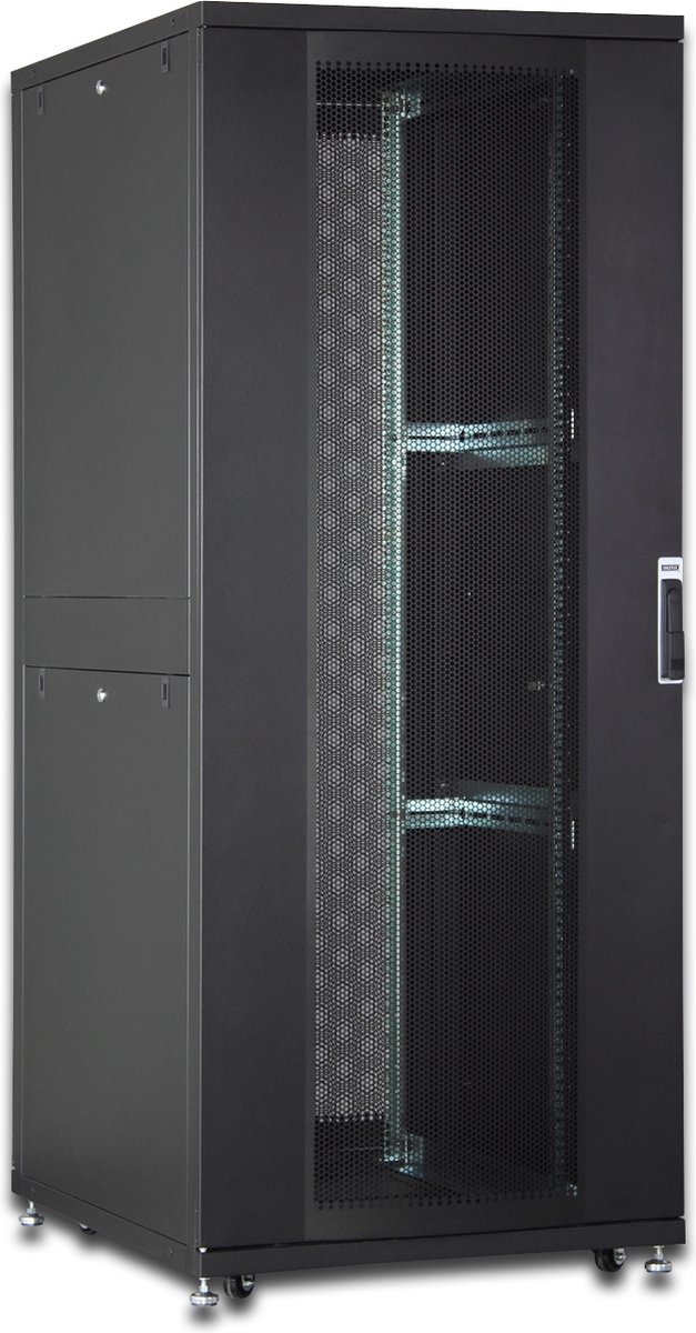 Digitus DN-19 SRV-42U-8-B rack Vrijstaande rek Zwart | bol