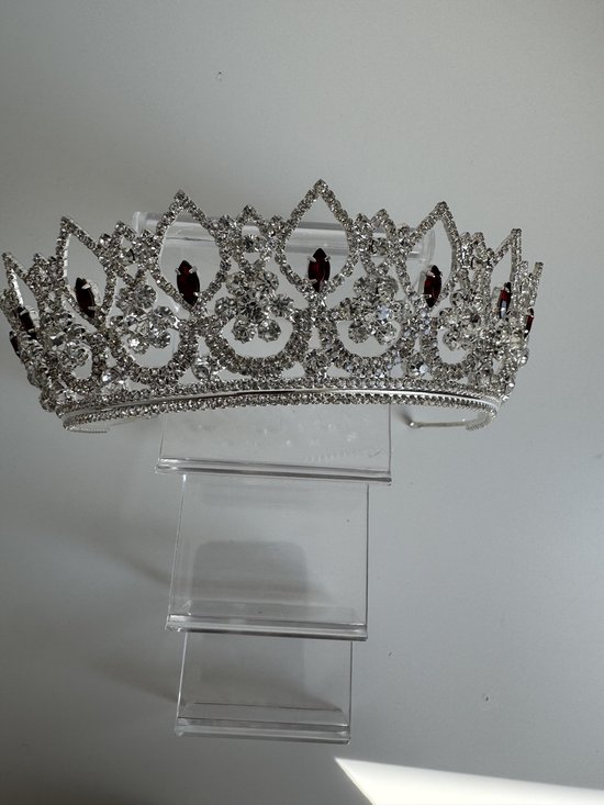 Waterlily Silver Bordeaux kroon tiara bruid gala henna | bol