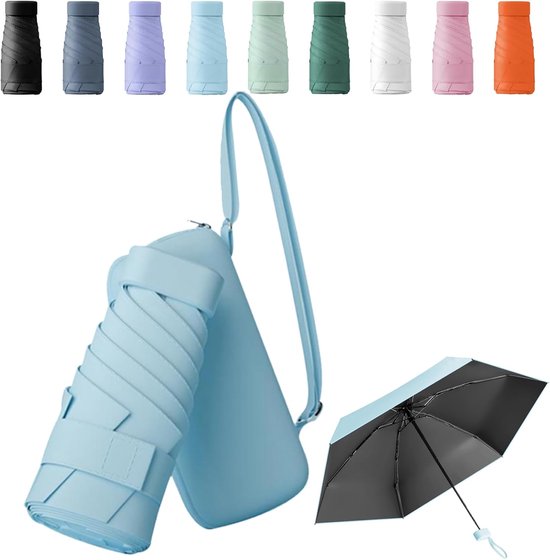 Compacte Mini Paraplu - Handig en Opvouwbaar - Zwart | bol