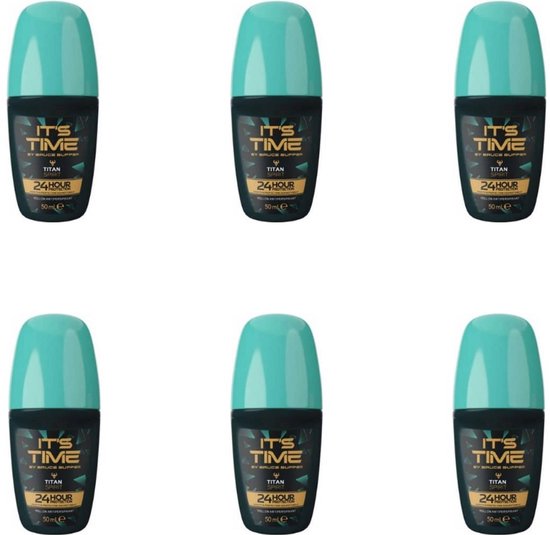 It’s Time Deo Roll-on – Titan Spirit 50 ml (6 stuks) | bol