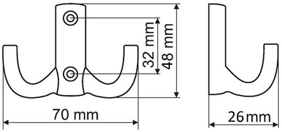 SO-TECH® Garderobehaak JULIE kort / RVS-look mat | bol