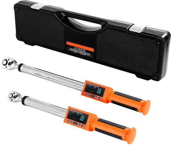 Digitale Momentsleutelset met 1/2 En 3/8 Inch Aandrijving, 72 Tanden, ± ...