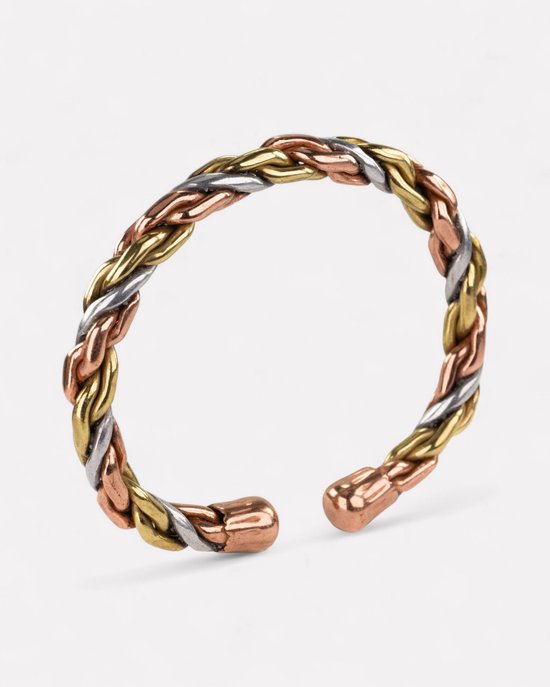 Deva Loves - Koperen Armband - Drie kleur - Heavy Rope - M | bol