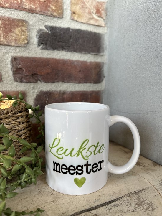 Creaties van Hier - Mok - Leukste Meester - School - Keramiek - 325 ml ...