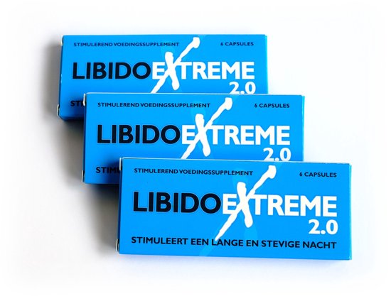 Libido Extreme 2.0 voordeel verpakking - 18 Erectiepillen voor mannen ...