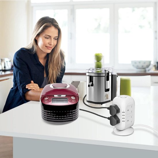 Toren Stekkerdoos Met USB 5M – Verticale Desktop Power Tower Met 8 ...