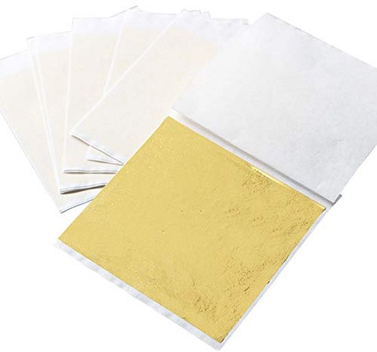 Set van 100 stuk Bladgoud - vellen Bladmetaal - Goud Papier Vel - 9 x 9 ...