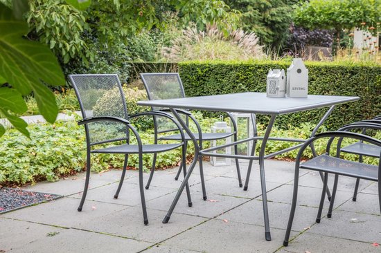 Tafel - 145x90x74,5 cm - Staal - Gaasblad | bol