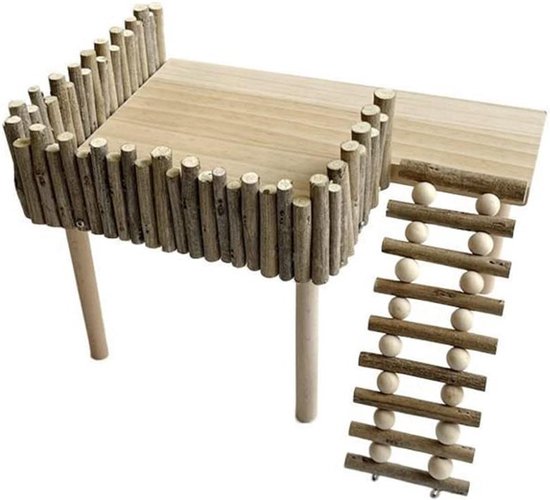 Houten Platform Stand Plank voor Hamster Gouden Beer - Klimmen ...